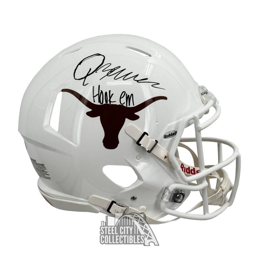 Quinn Ewers Hook Em Autographed Texas Speed Authentic Full Size ...