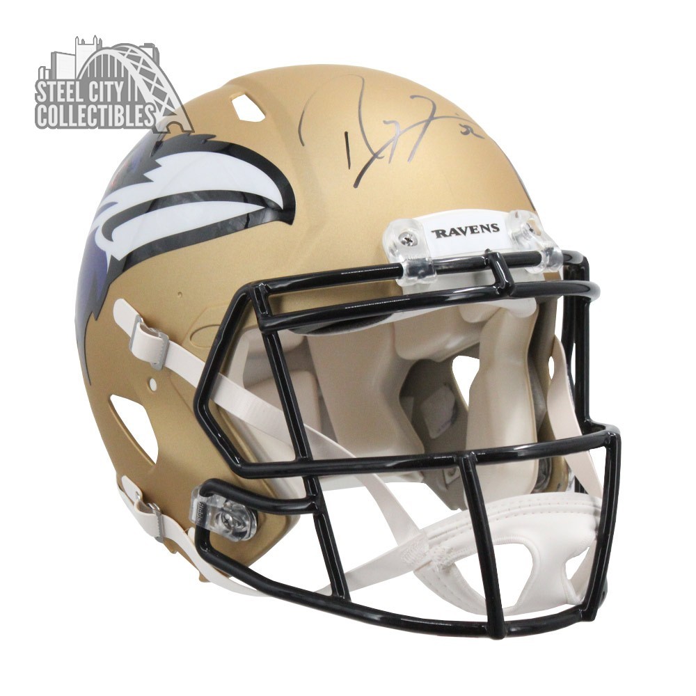 Ray Lewis HOF Autographed Baltimore AMP Proline Full-Size Football ...