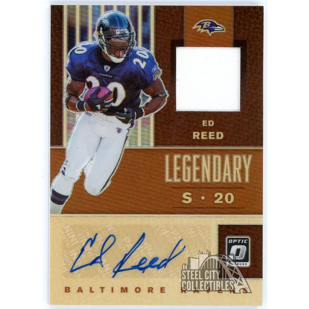 Ed Reed 2020 Panini Donruss Optic Legendary Prizm Patch Auto Card #LPA ...