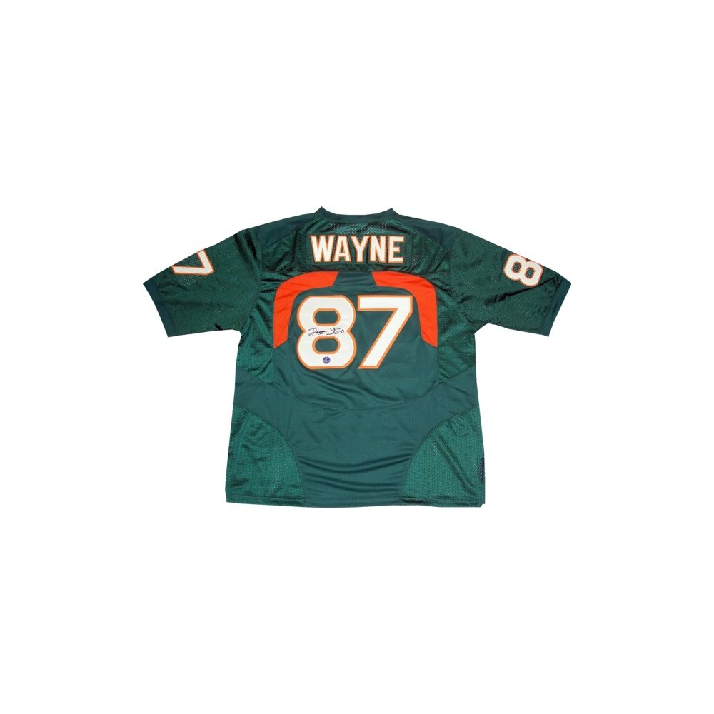 Reggie Wayne Autographed Miami Hurricanes Authentic Jersey - Wayne COA ...