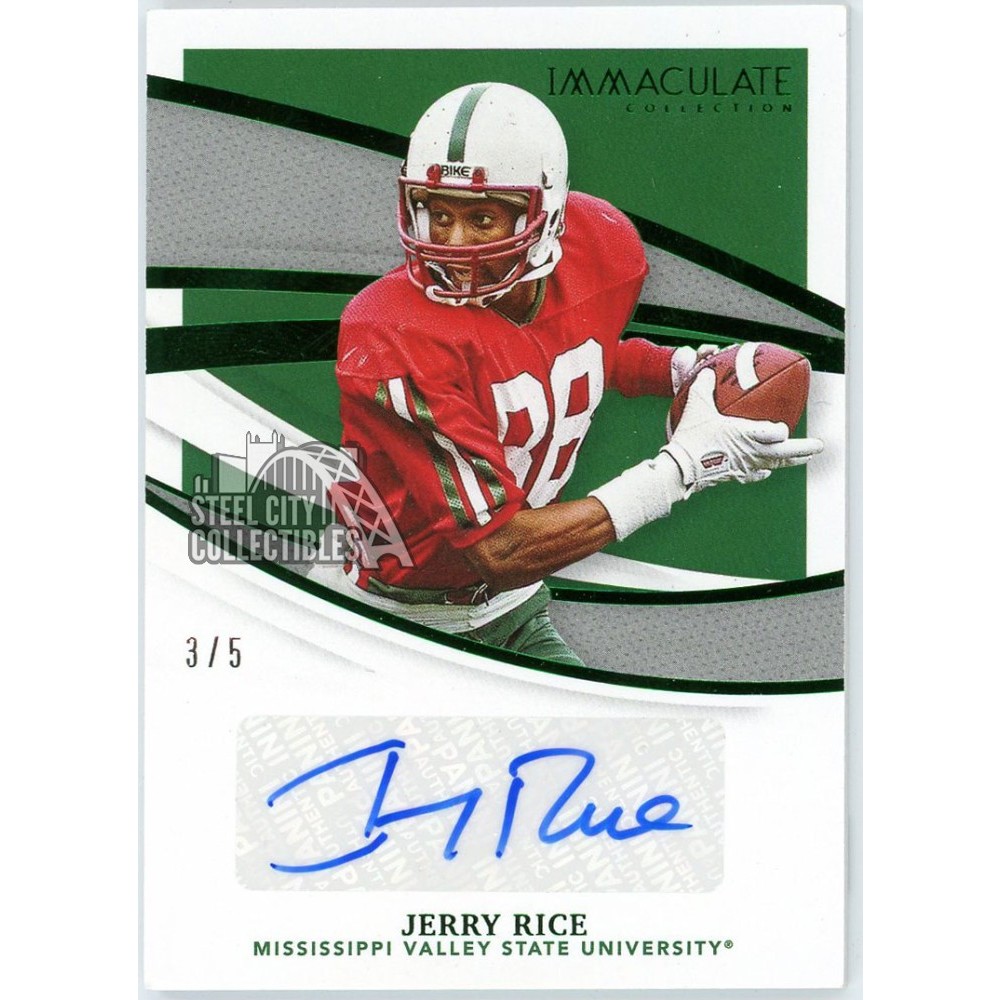 Jerry Rice 2021 Panini Immaculate Collegiate Green Autograph Card #II ...