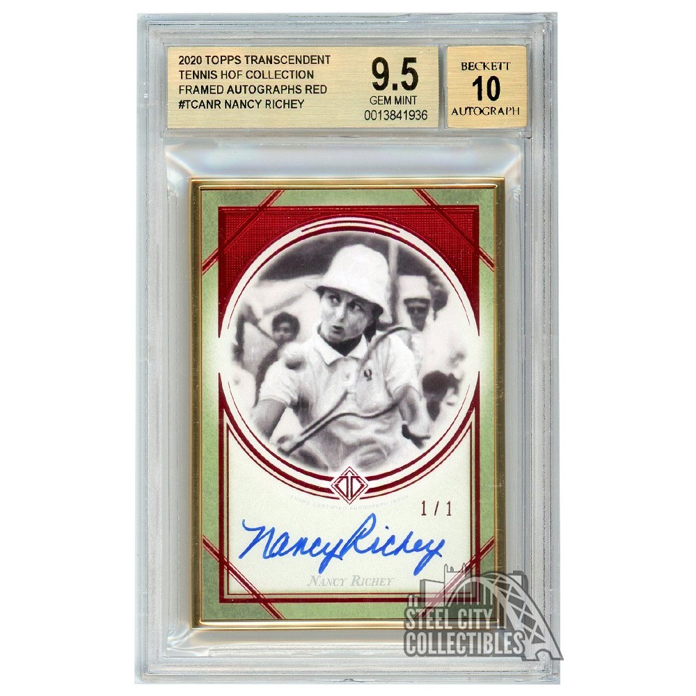 Nancy Richey 2020 Topps Transcendent Tennis Red Autograph Card 1/1 BGS ...