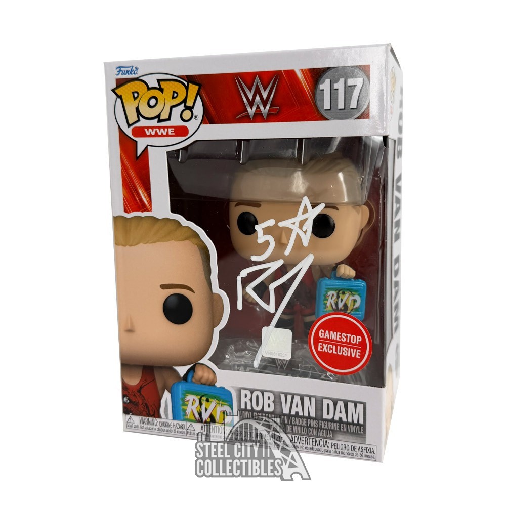 Rob Van Dam Autographed WWE Funko Pop - Fanatics (Damaged Box) | Steel ...