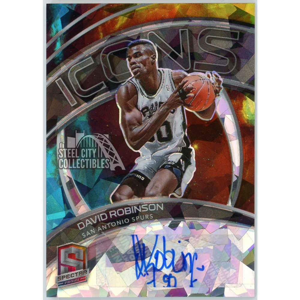 David Robinson 2020-21 Panini Spectra Icons Autograph Card #ICO-DRB 17/ ...
