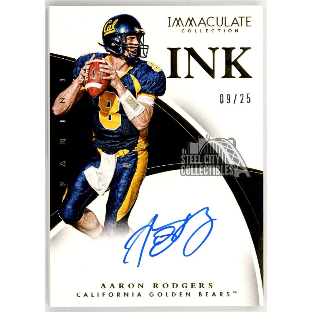 Aaron Rodgers 2015 Panini Immaculate Ink Autograph Card #2 09/25 ...