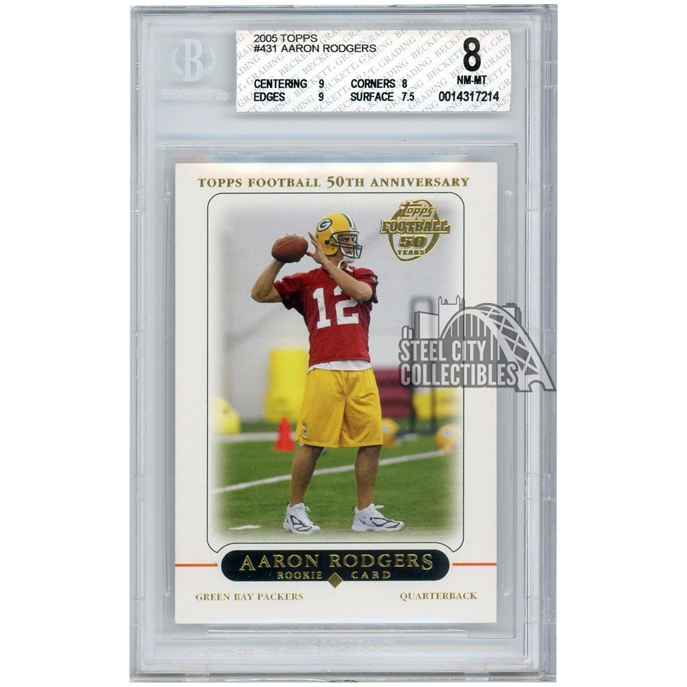 Aaron Rodgers 2005 Topps Rookie #431 BGS 8 | Steel City Collectibles
