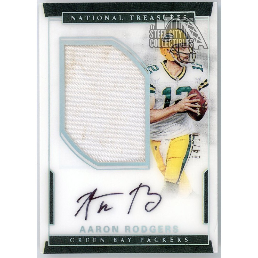 Aaron Rodgers 2016 Panini National Treasures Acetate Patch Autograph ...