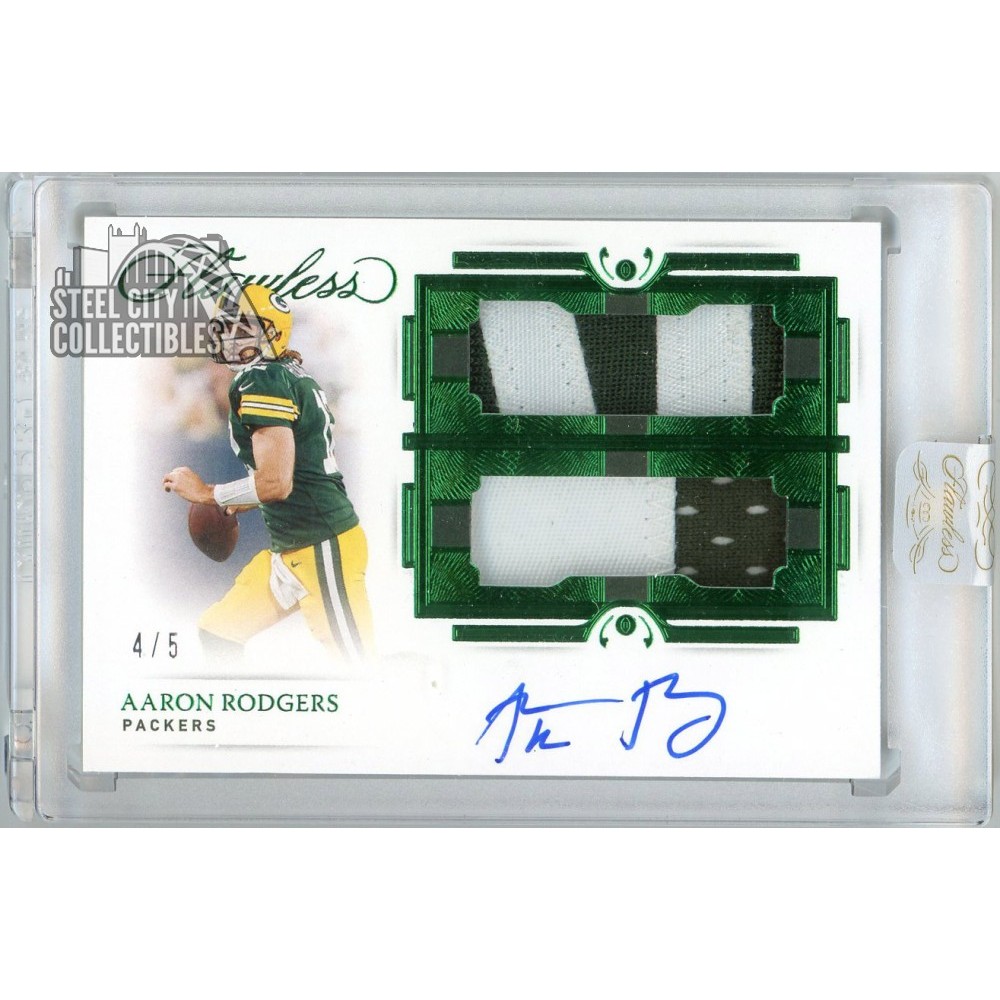 Aaron Rodgers 2021 Panini Flawless Dual Patch Autograph Card #DPA-ARO 4 ...