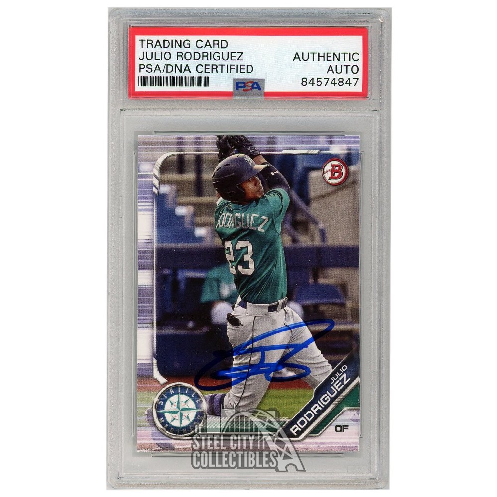 Julio Rodriguez 2019 Bowman Draft Autograph Card #BD-60 PSA/DNA | Steel ...