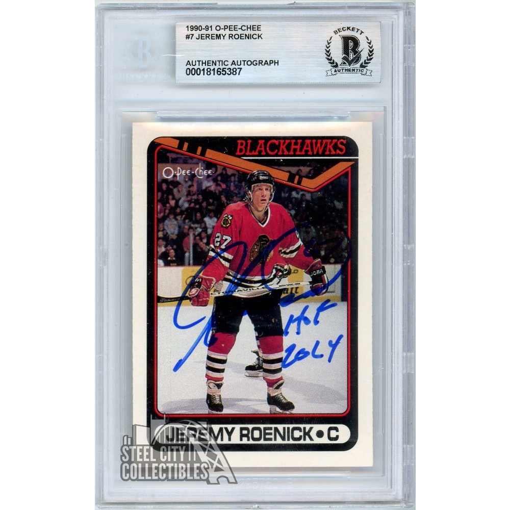 Jeremy Roenick 1990-91 O-Pee-Chee "HOF 2024" Autograph Rookie Card #7 ...