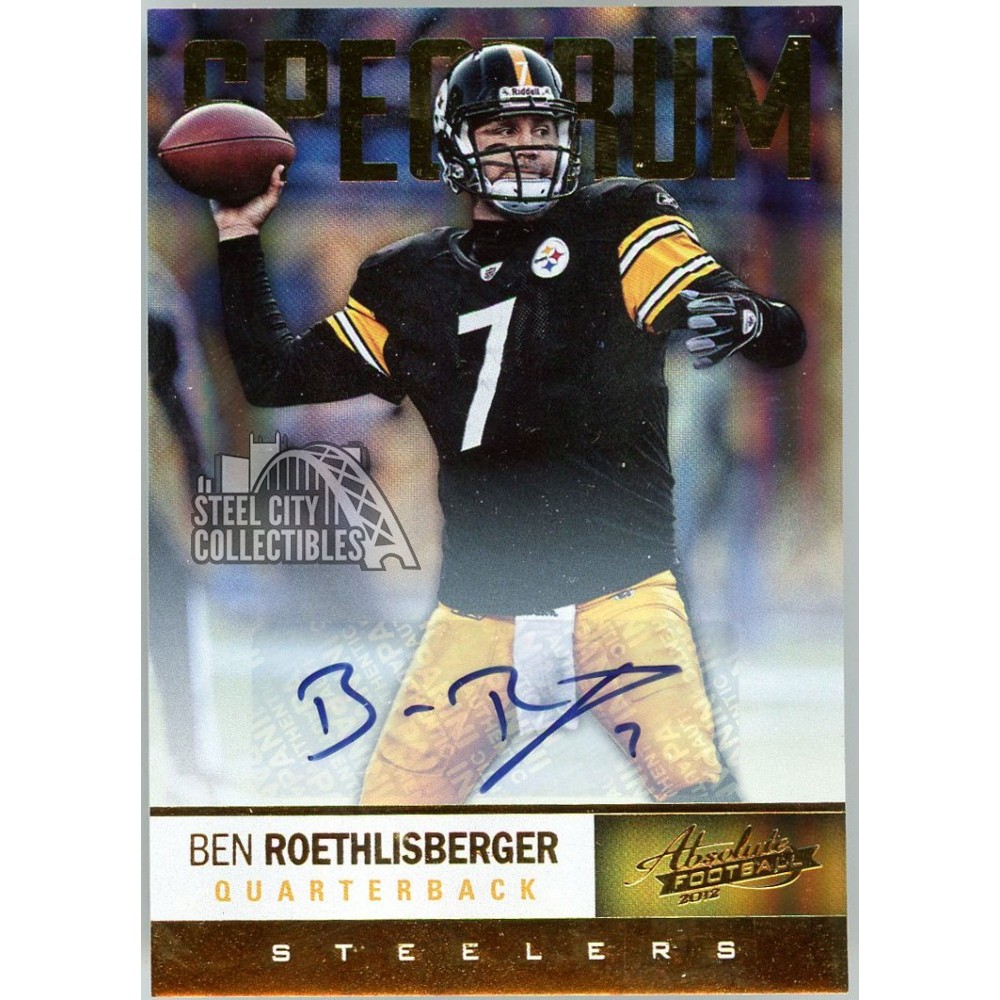 Ben Roethlisberger 2012 Panini Absolute Spectrum Gold Autograph Card ...