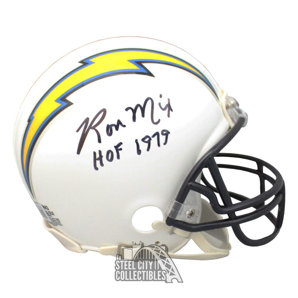 Ron Mix HOF 1979 Autographed Los Angeles Mini Football Helmet - BAS ...