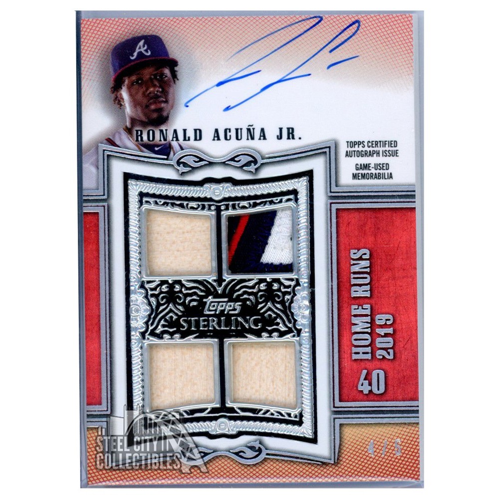 Ronald Acuna Jr 2020 Topps Sterling Sterling Swings Autograph Quad ...