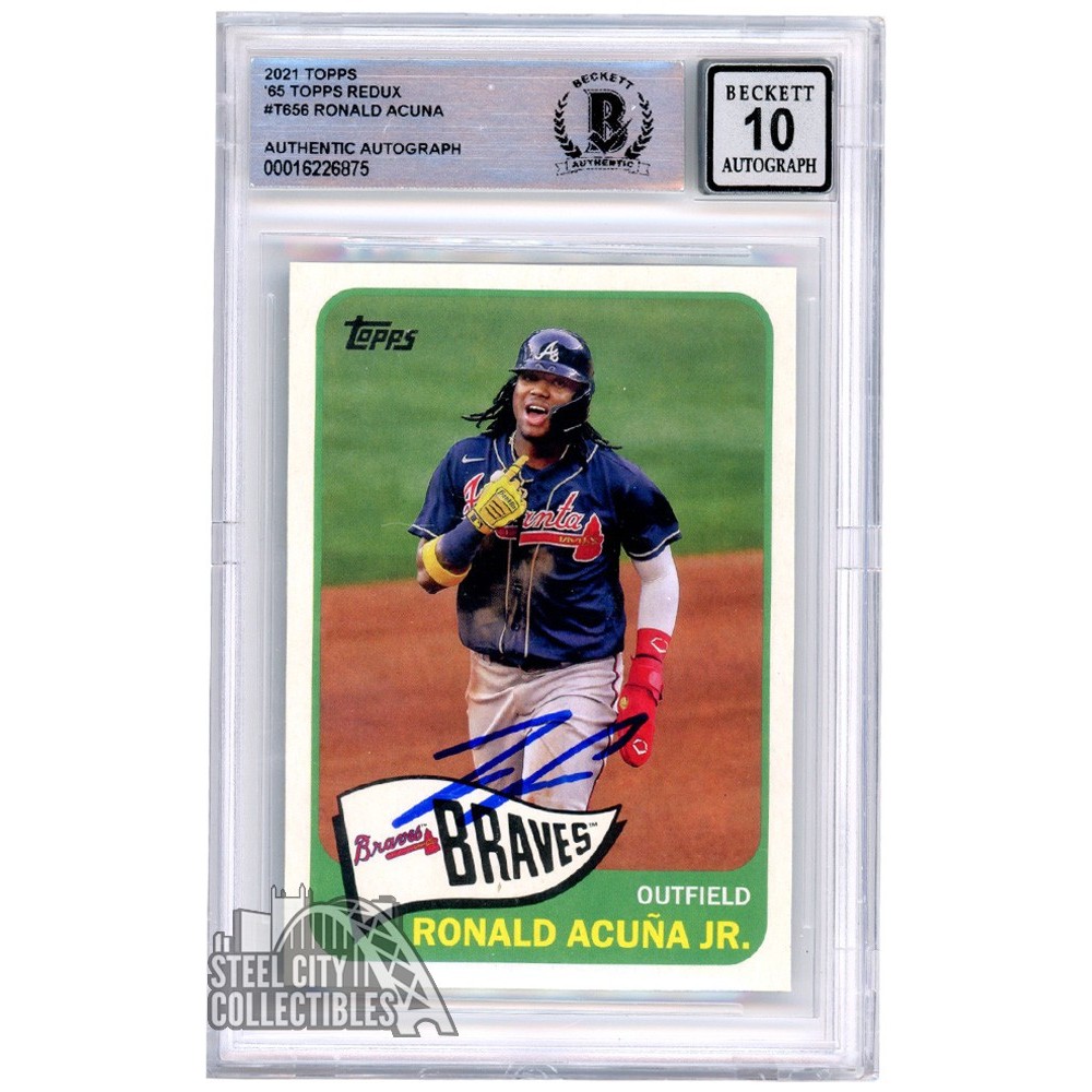 Ronald Acuna Jr 2021 Topps 65 Redux Autograph Baseball Card #T656 BAS ...