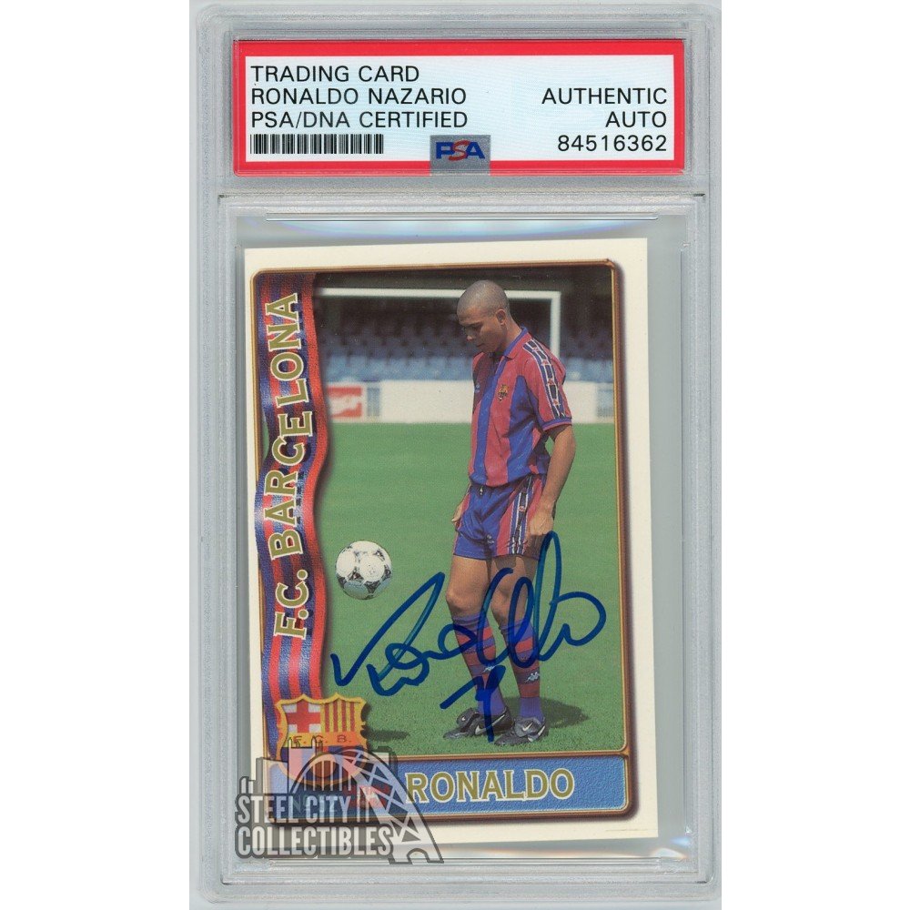 Ronaldo Nazario 1996-97 Mundi Cromo Autograph - PSA/DNA | Steel City ...