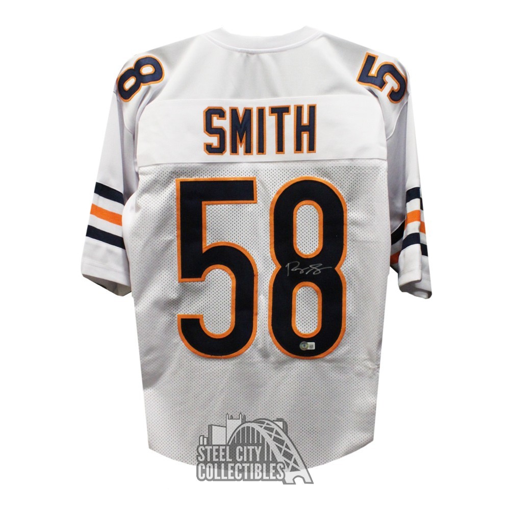 Roquan Smith Autographed Chicago Custom White Football Jersey Signed 8 ...
