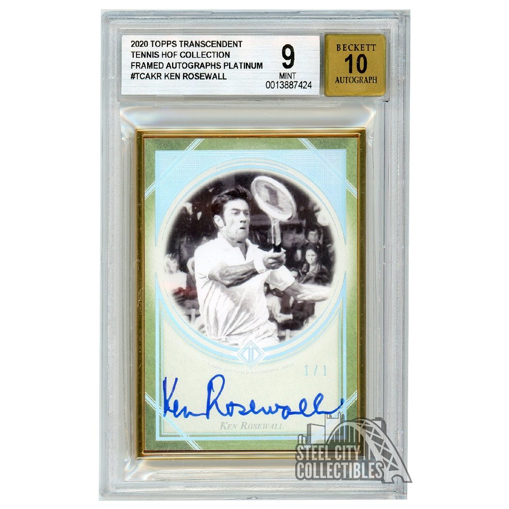 Ken Rosewall 2020 Topps Transcendent Tennis Platinum Autograph Card 1/1 ...