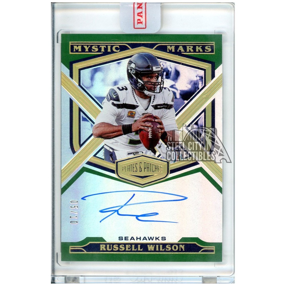 Russell Wilson 2020 Panini Plates & Patches Mystic Marks Autograph Card ...