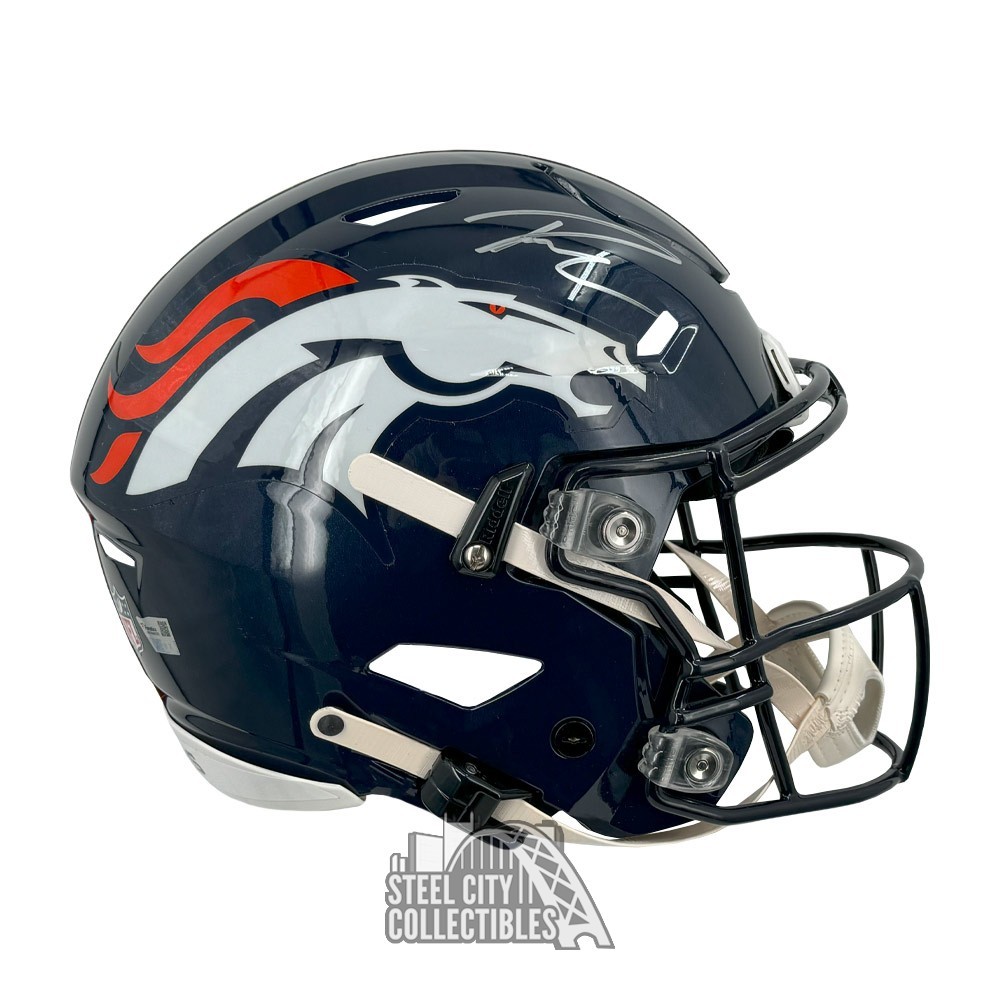 Russell Wilson Autographed Denver Speed Flex Authentic Full Size Helmet ...