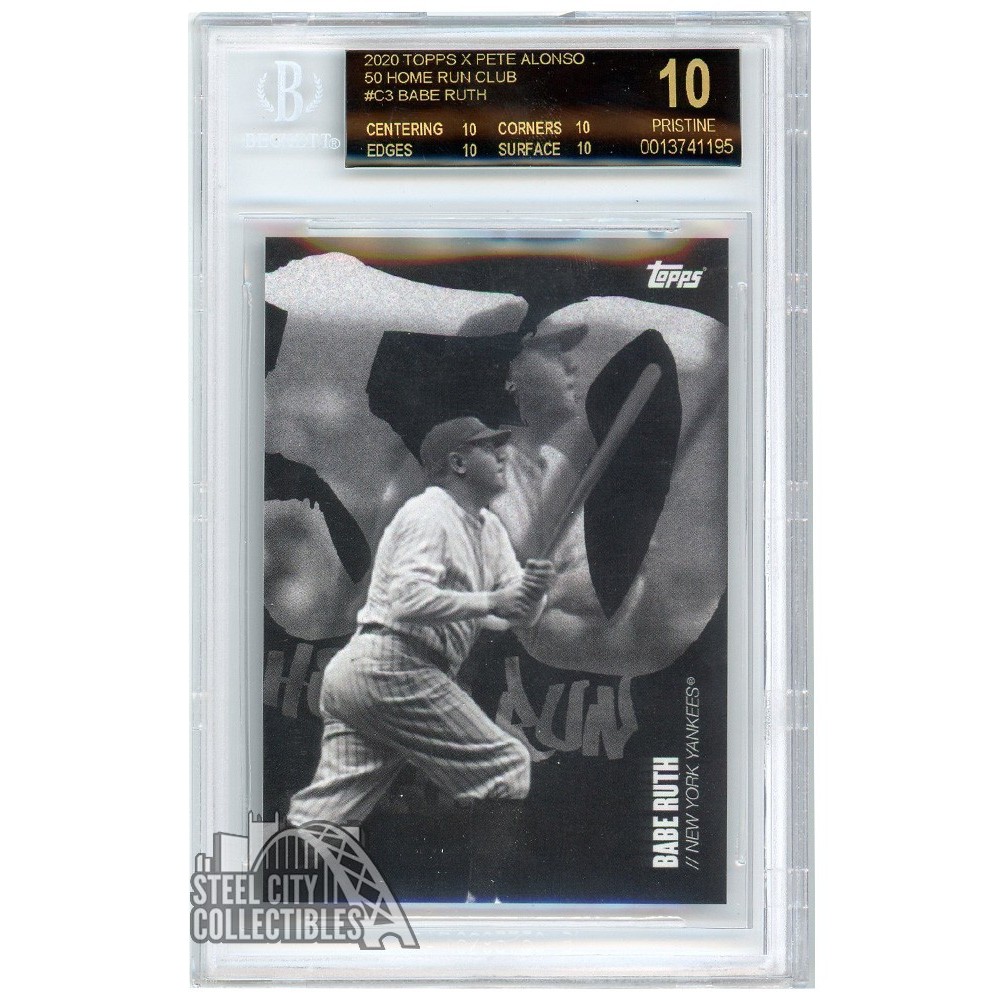 Babe Ruth 2020 Topps x Pete Alonso 50 Home Run Club Card #C3 BGS 10 ...
