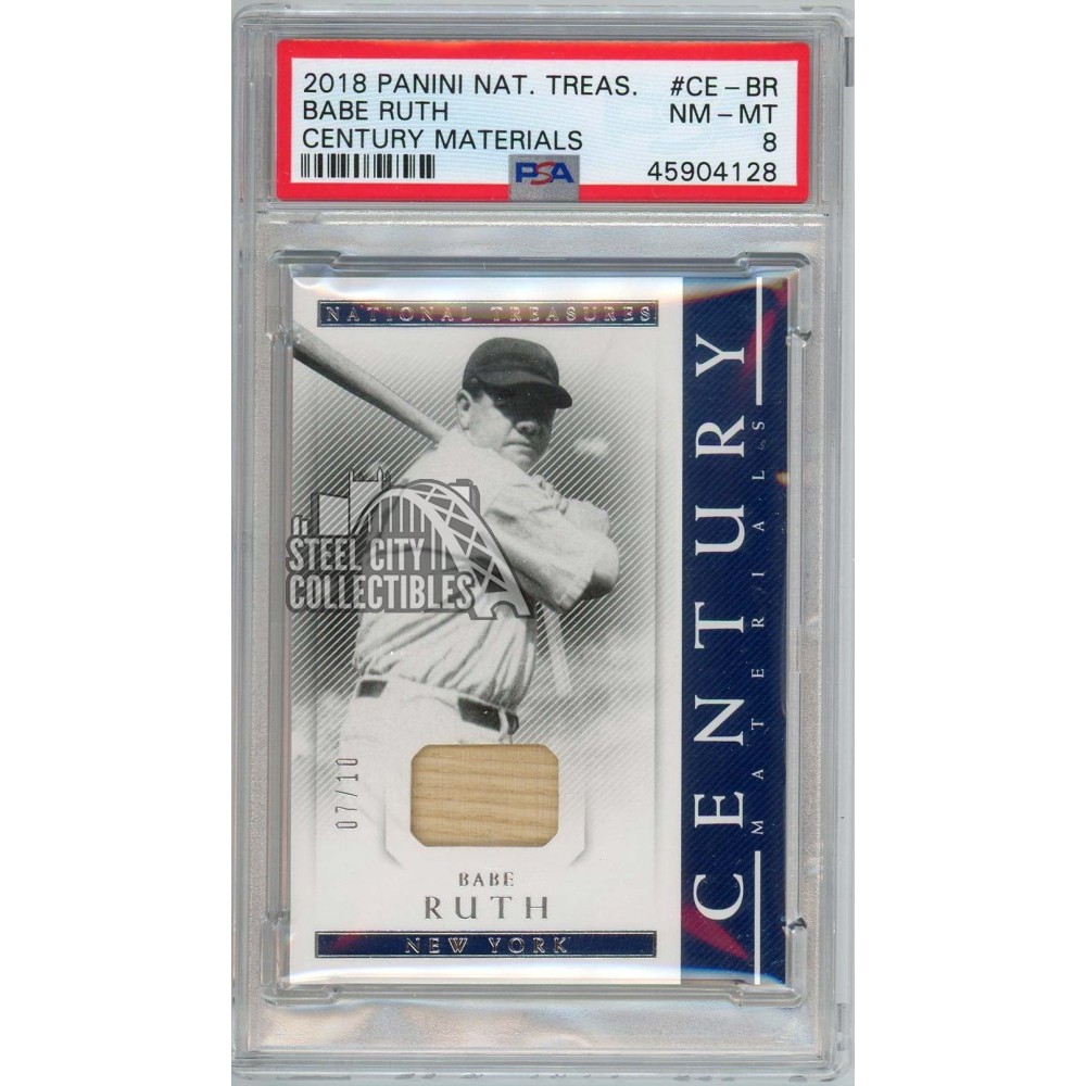 Babe Ruth 2018 Panini National Treasures Century Materials Bat Card #CE ...