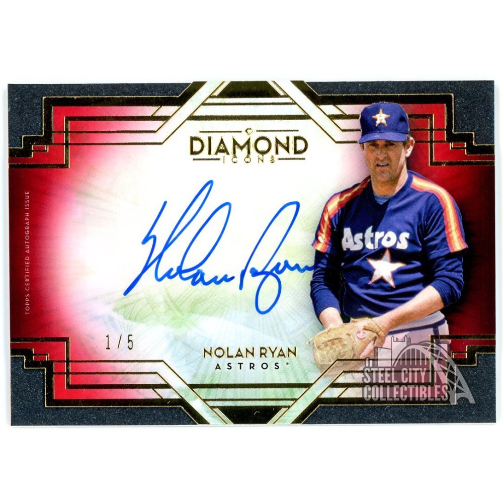 Nolan Ryan 2021 Topps Diamond Icons Red Autograph Card #DIA-NR 1/5 ...