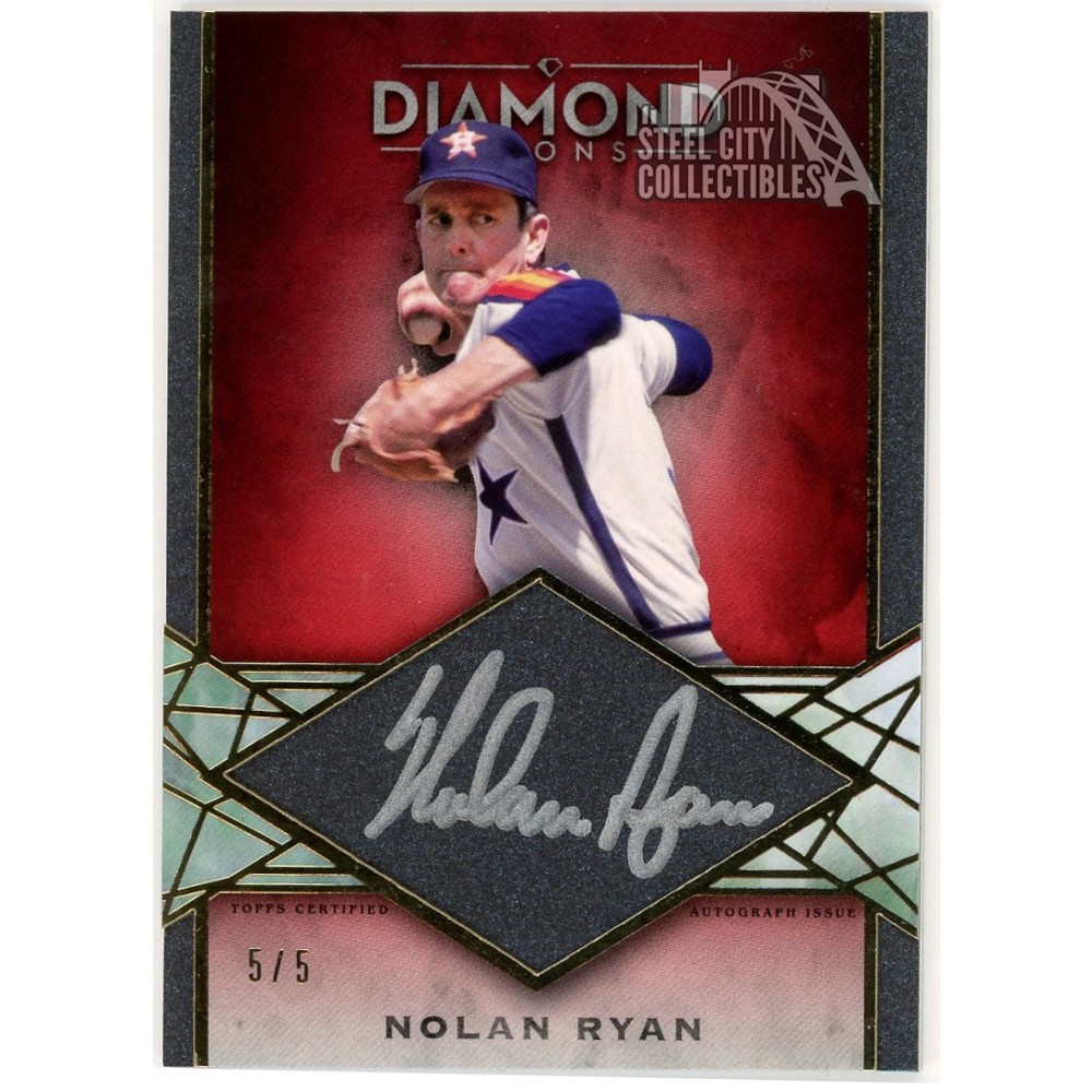 Nolan Ryan 2022 Topps Diamond Icons Red Silver Ink Autograph Card #SI ...