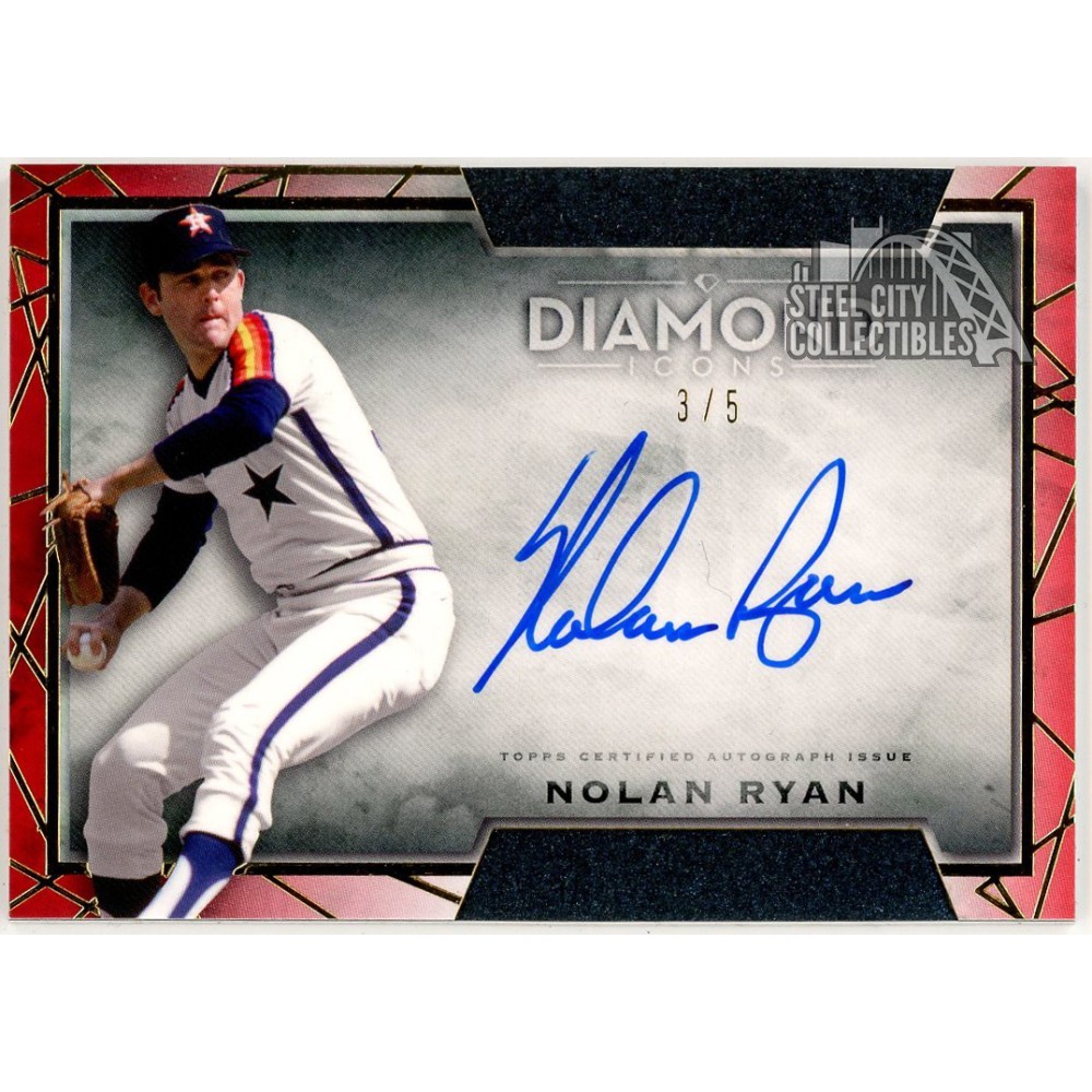Nolan Ryan 2022 Topps Diamond Icons Red Autograph Card #DIA-NR 3/5 ...