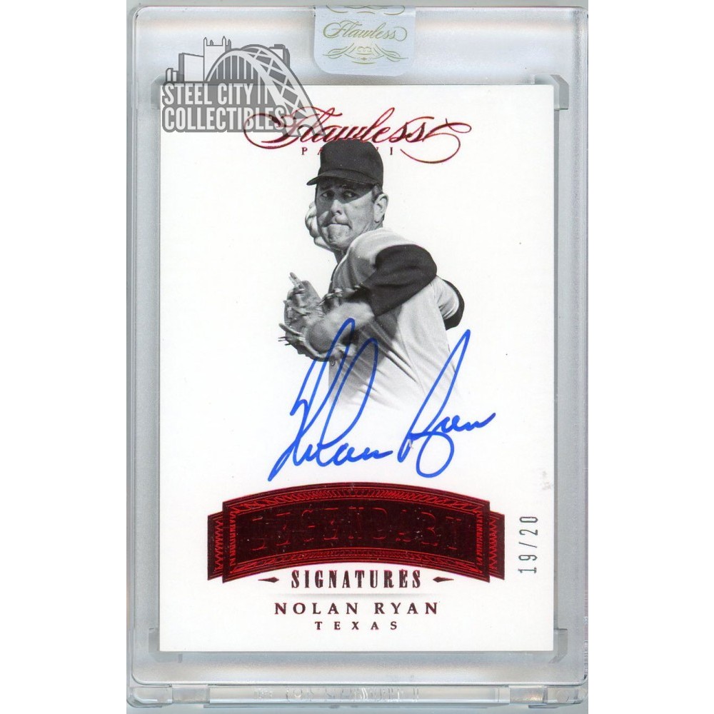Nolan Ryan 2017 Panini Flawless Legendary Ruby Autograph Card #LS-NR1 ...