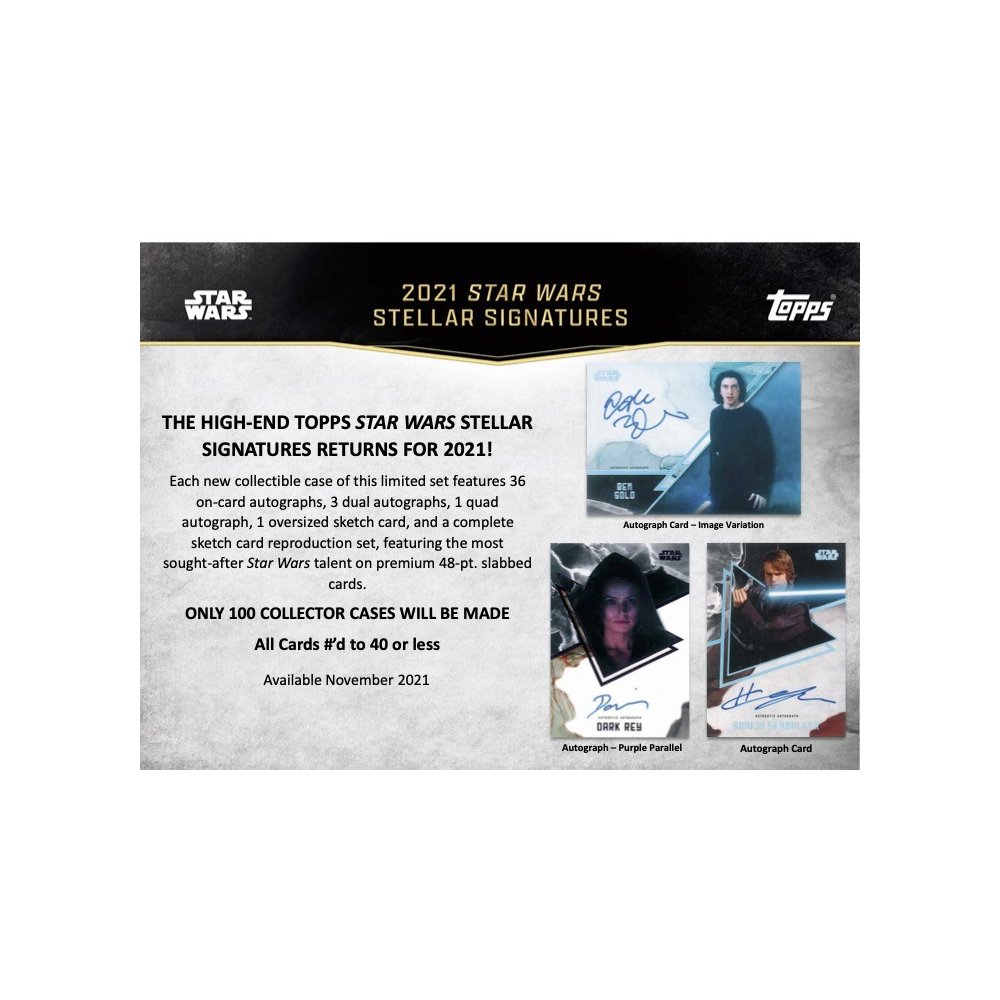 2021 Topps Star Wars Stellar Signatures Case | Steel City Collectibles