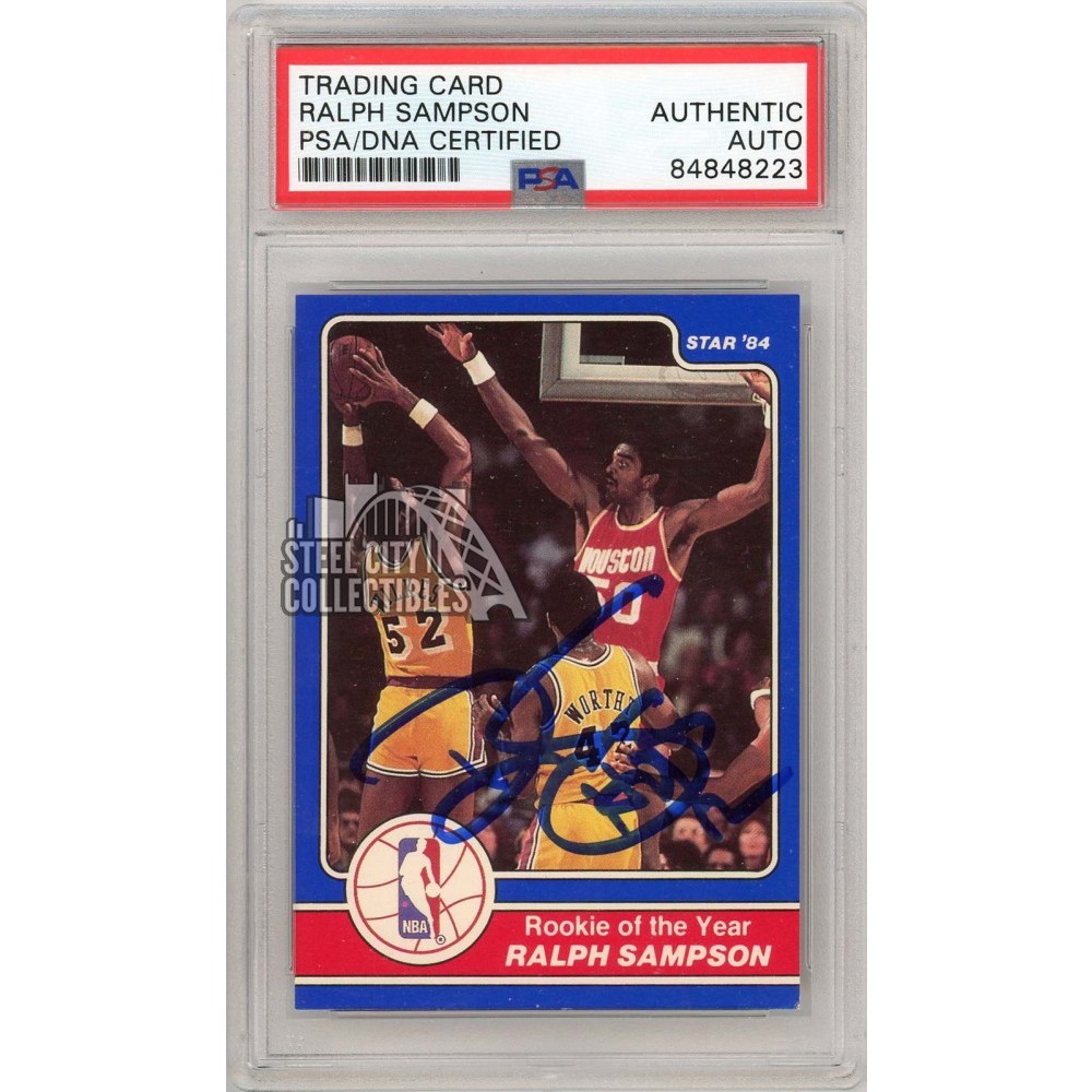 Ralph Sampson 1984 Star Basketball Rookie of the Year Autograph Card #3 ...