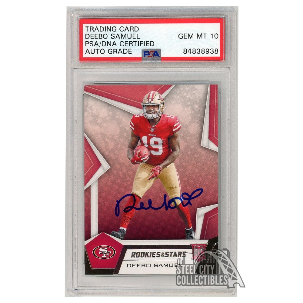 Deebo Samuel 2019 Panini Rookies & Stars Autograph Rookie Card #130 PSA ...