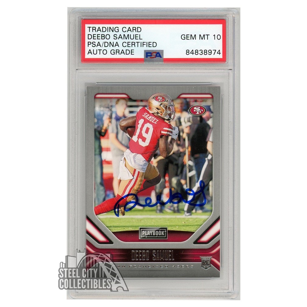 Deebo Samuel 2019 Panini Playbook Autograph Rookie Card #117 PSA/DNA 10 ...