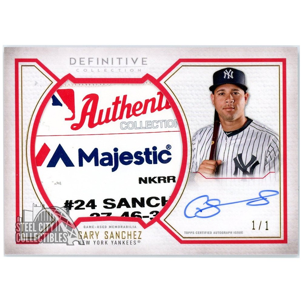 Gary Sanchez 2019 Topps Definitive Game-Used Laundry Tag Patch ...