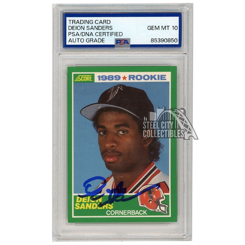Deion Sanders 1989 Score Autograph Rookie Card #246 PSA/DNA 10 (New ...