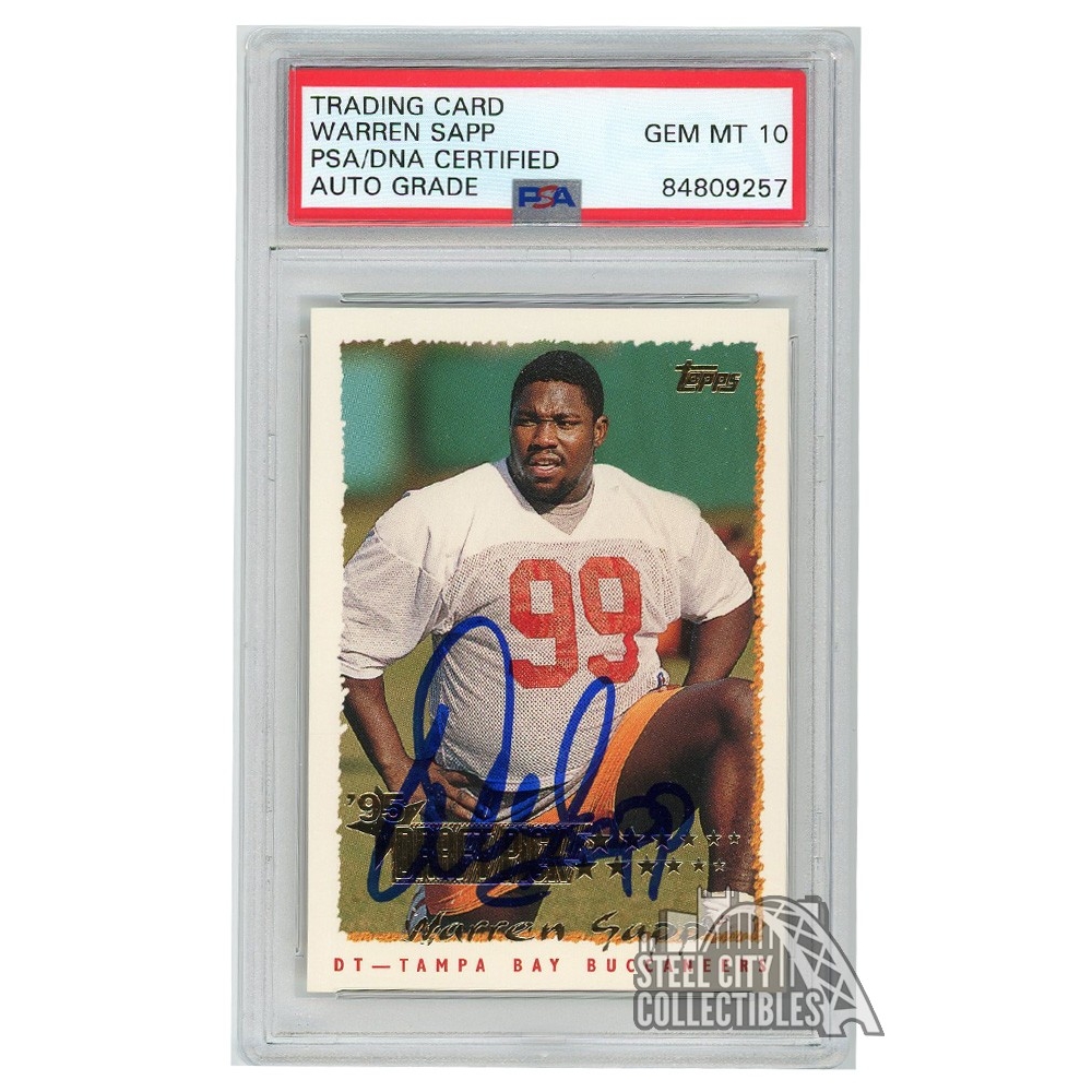Warren Sapp 1995 Topps Autograph Rookie Card #229 PSA/DNA 10 | Steel ...