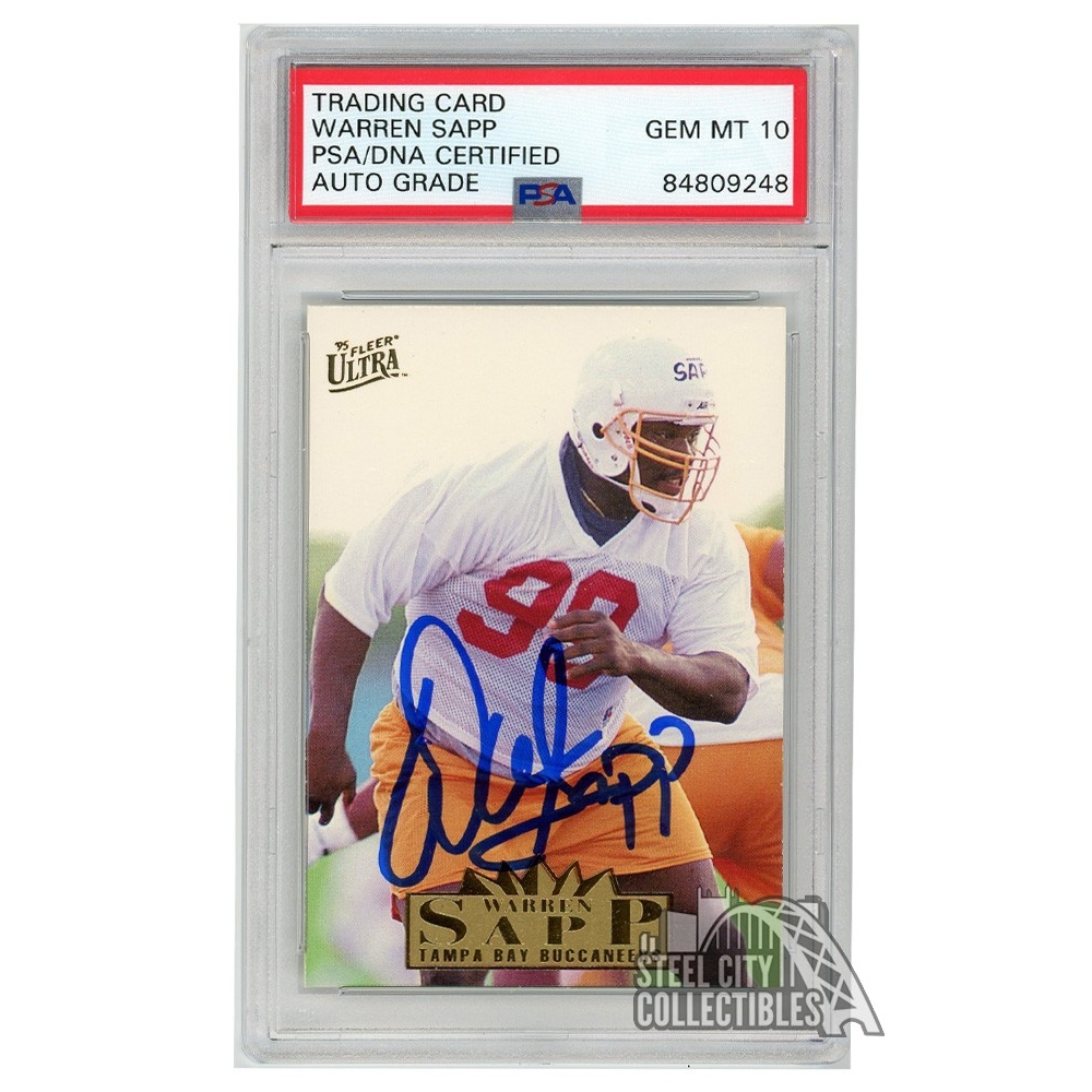 Warren Sapp 1995 Fleer Ultra Autograph Rookie Card #333 PSA/DNA 10 ...