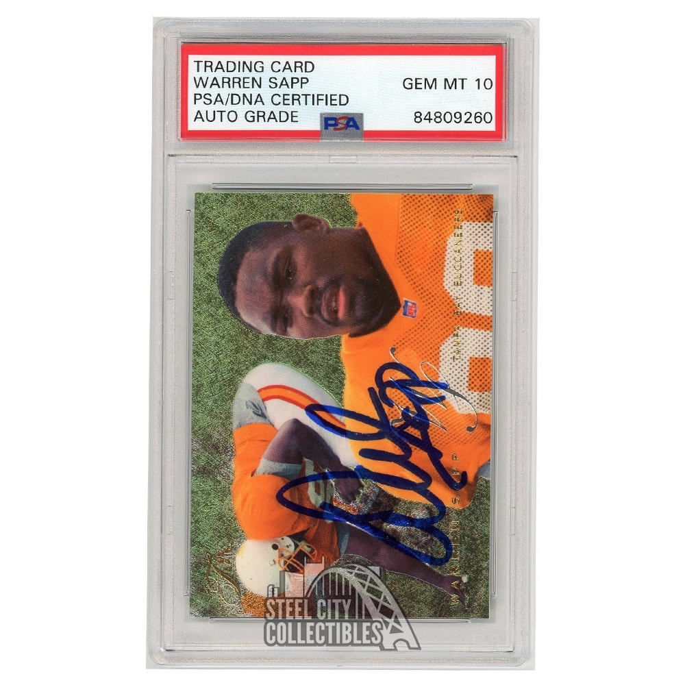 Warren Sapp 1995 Fleer Flair Autograph Rookie Card #209 PSA/DNA 10 ...