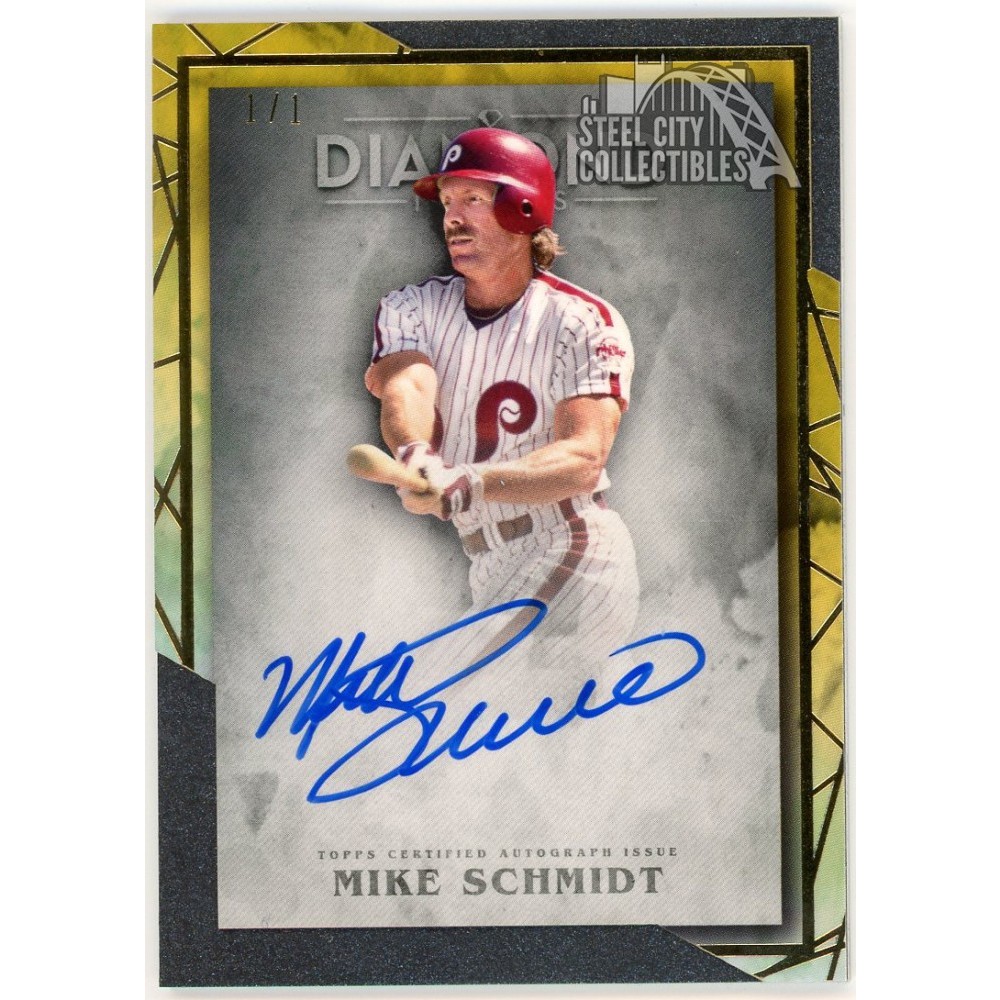 Mike Schmidt 2022 Topps Diamond Icons Gold Autograph Card #AC-MSC 1/1 ...
