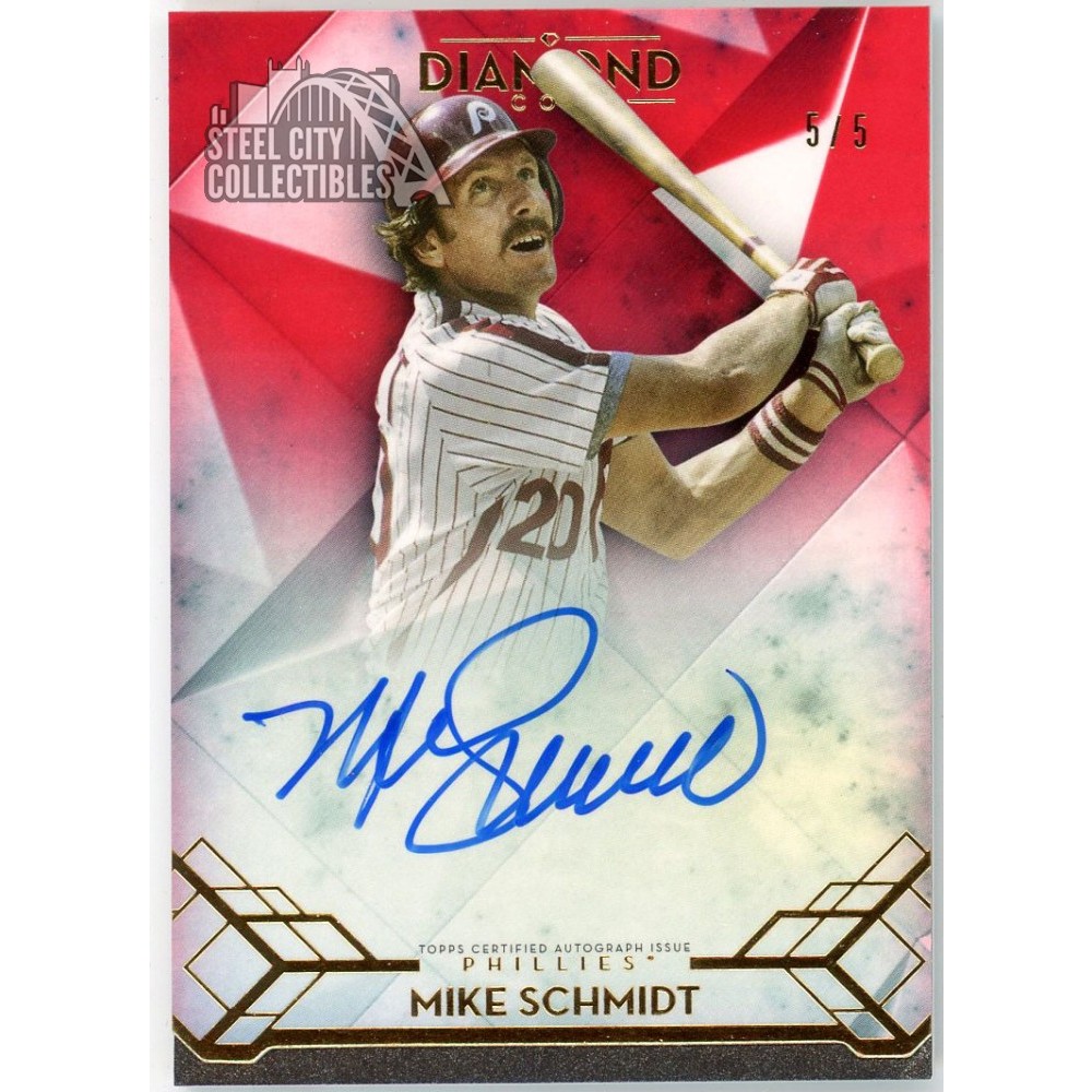 Mike Schmidt 2020 Topps Diamond Icons Red Autograph Card #AC-MSC 5/5 ...