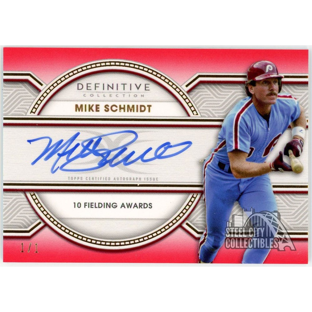 Mike Schmidt 2022 Topps Definitive Legendary Red Autograph Card #LAC ...