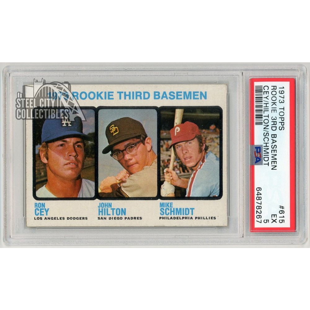 Mike Schmidt 1973 Topps Rookie Third Basemen Card #615 PSA 5 EX | Steel ...
