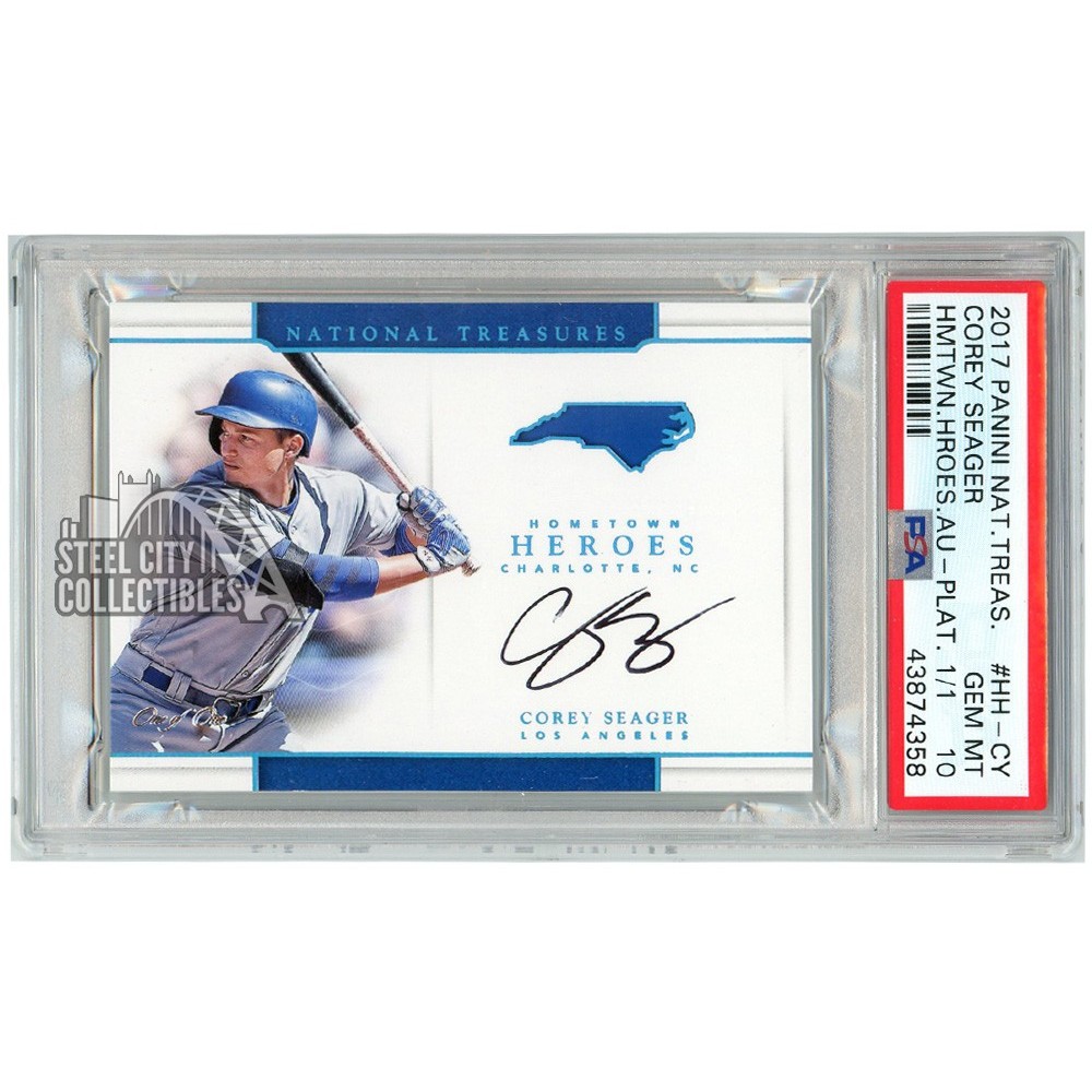 Corey Seager 2017 Panini National Treasures Platinum Hometown Heroes ...