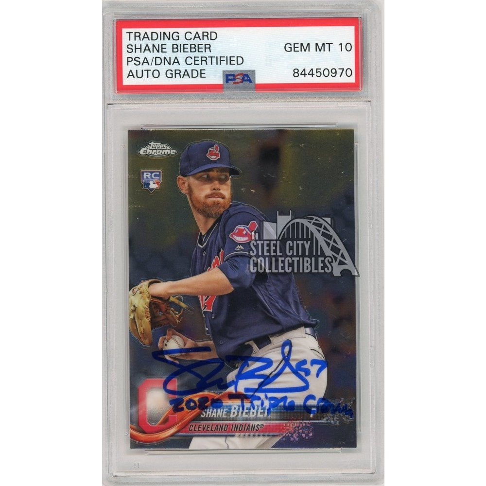 Shane Bieber 2018 Topps Chrome Update Rookie 2020 Triple Crown ...