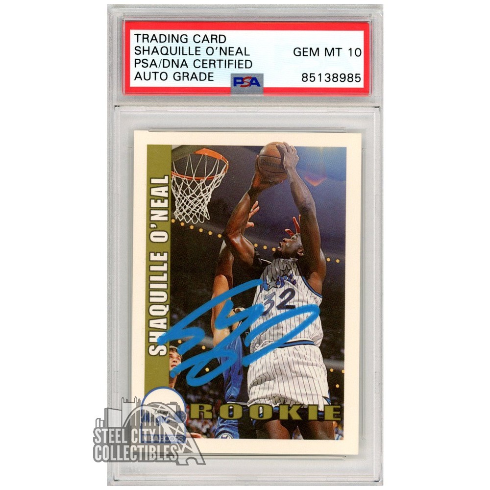 Shaquille O'Neal 1992-93 Hoops Autograph Rookie Card #442 PSA/DNA 10 ...