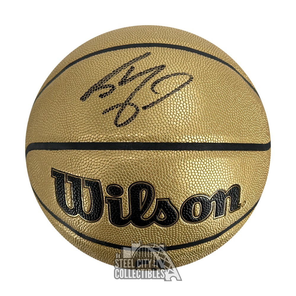 Shaquille O'Neal Autographed Gold Wilson Basketball - BAS | Steel City ...