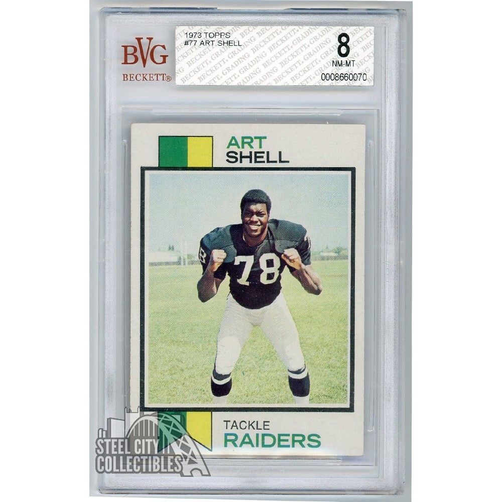 Art Shell 1973 Topps Rookie Card #77 BVG 8 NM-MT | Steel City Collectibles