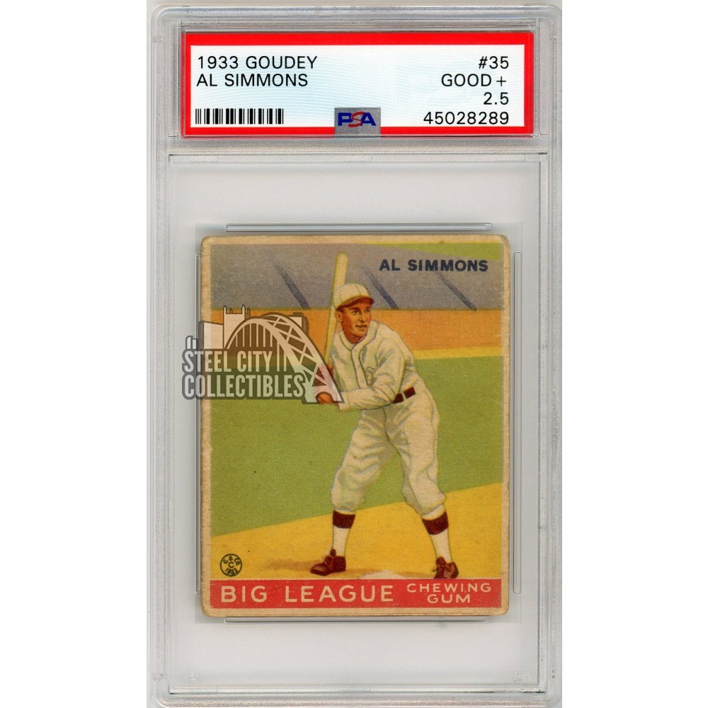Al Simmons 1933 Goudey Baseball Rookie Card #35 PSA 2.5 | Steel City ...