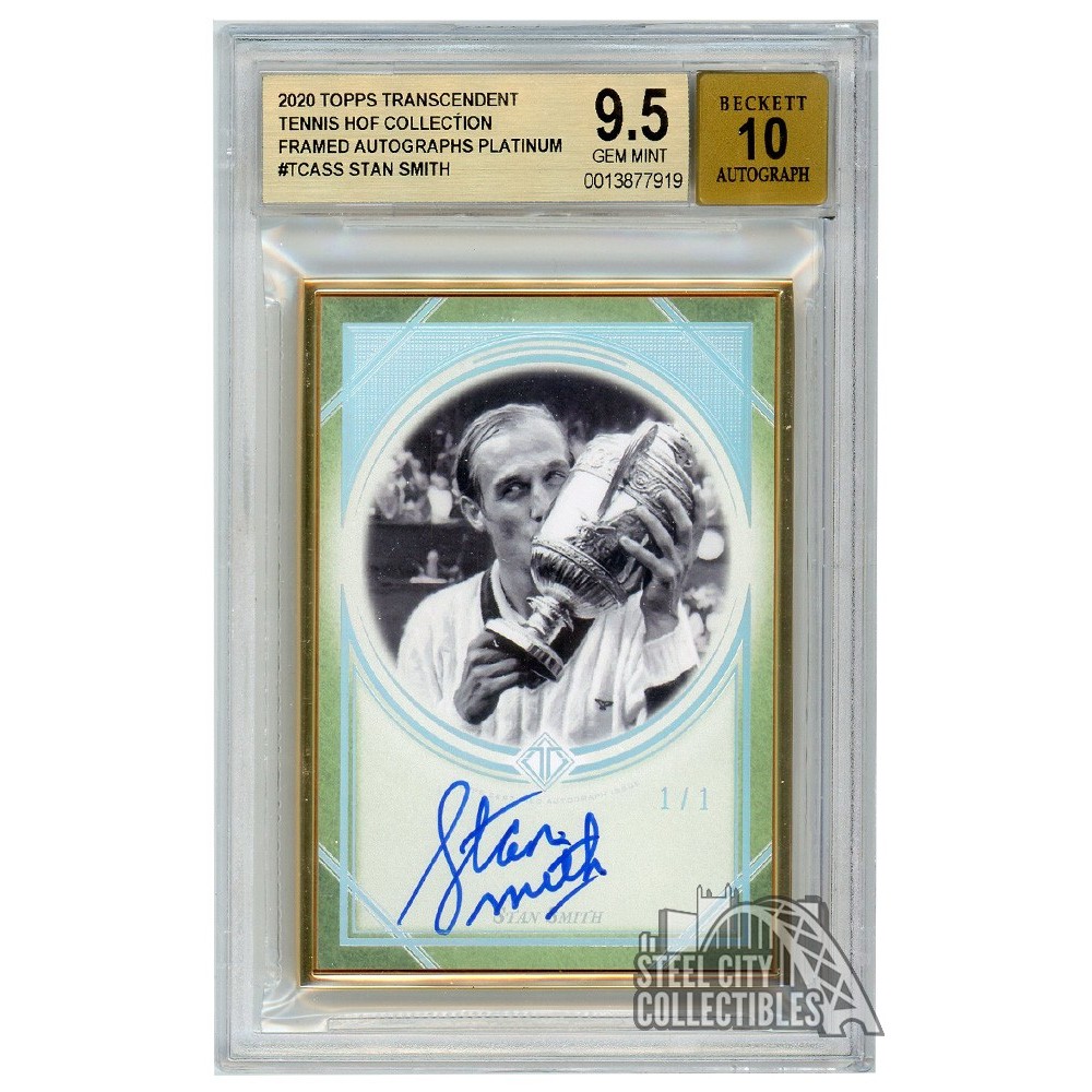 Stan Smith 2020 Topps Transcendent Tennis Platinum Autograph Card 1/1 ...