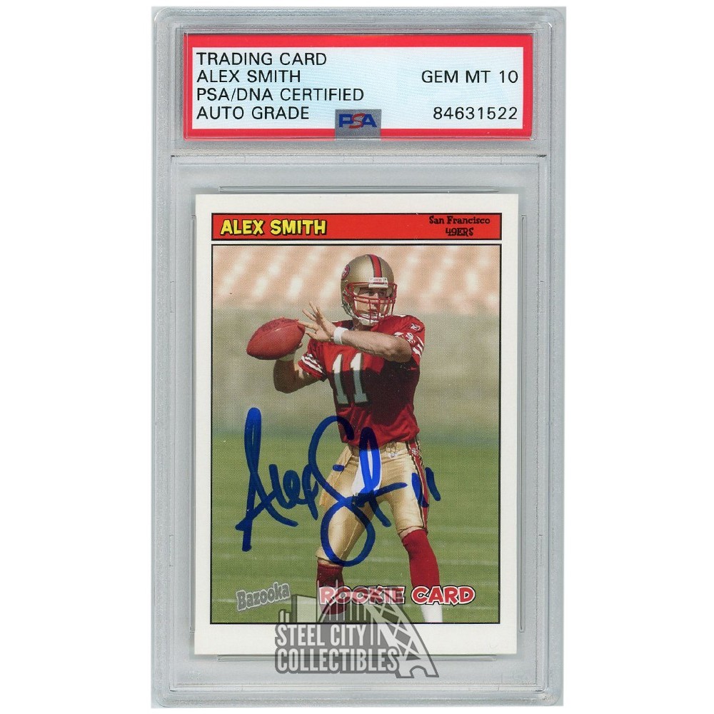 Alex Smith 2005 Topps Bazooka Autograph Rookie Card #194 PSA/DNA 10 ...
